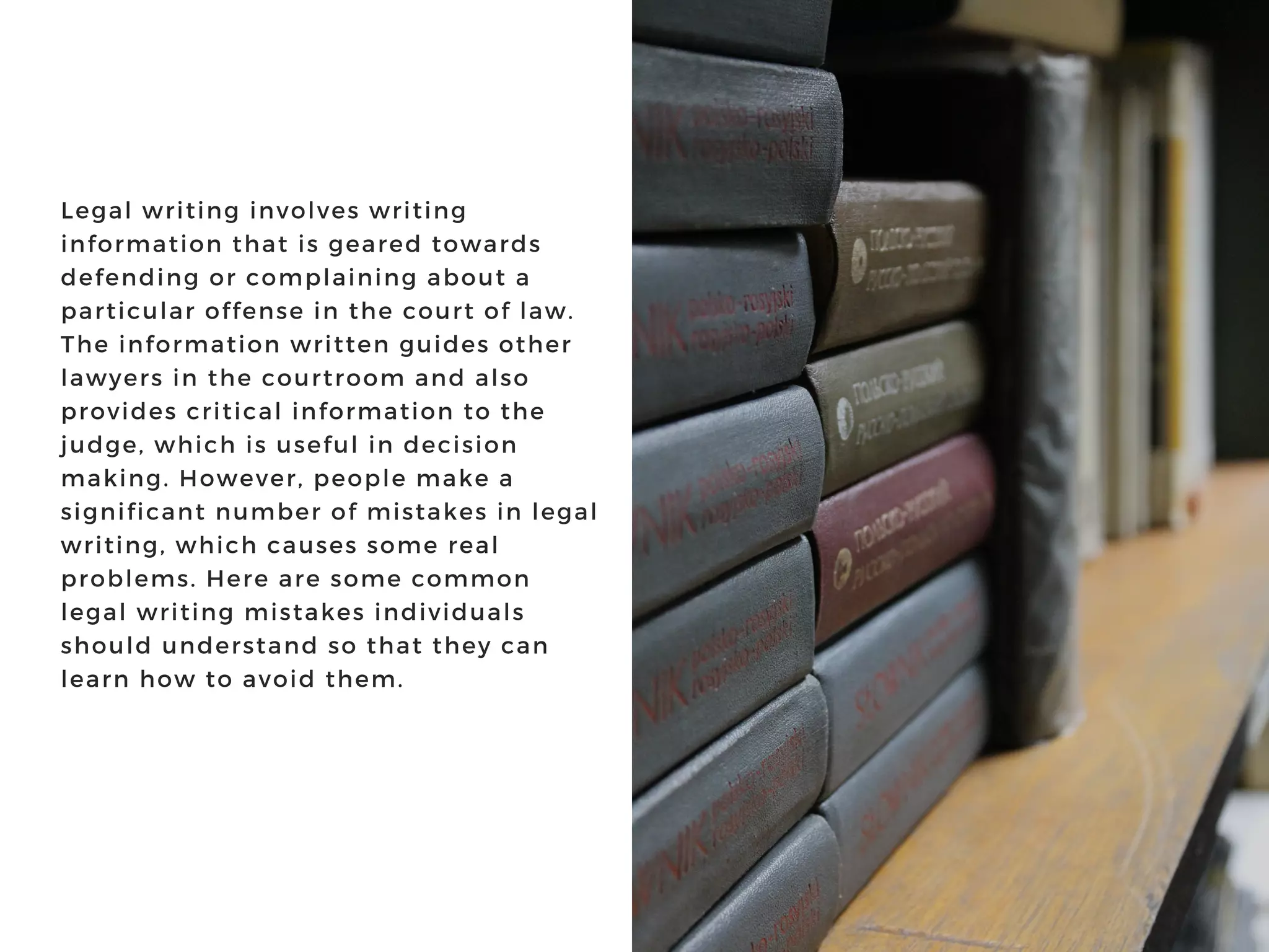 Legal Writing Mistakes to Avoid | PDF