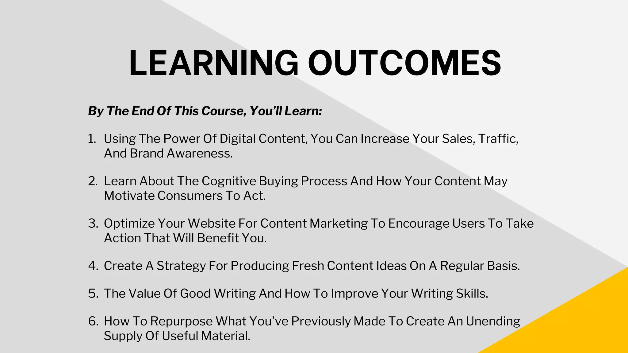 Content Marketing Course Overview | PPT