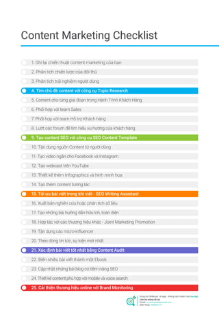 Content marketing checklist 25 | PDF