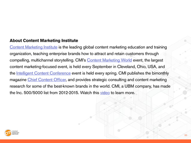 The 2017 Content Marketing Framework | PPT