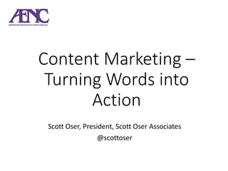 Content Marketing - Scott Oser | PPT