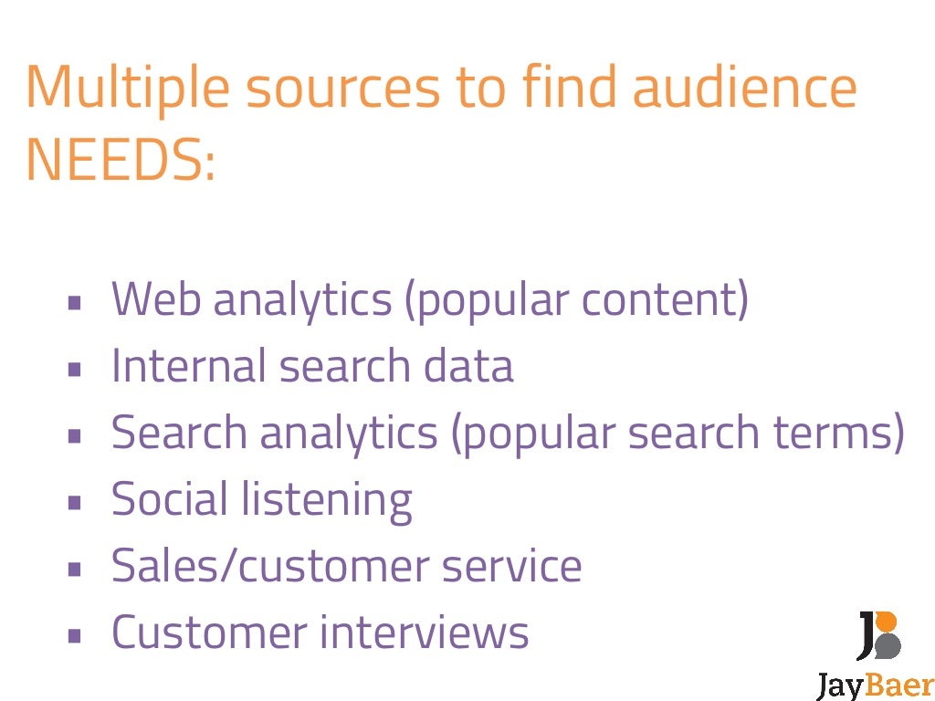 Multiple sources to find audience
