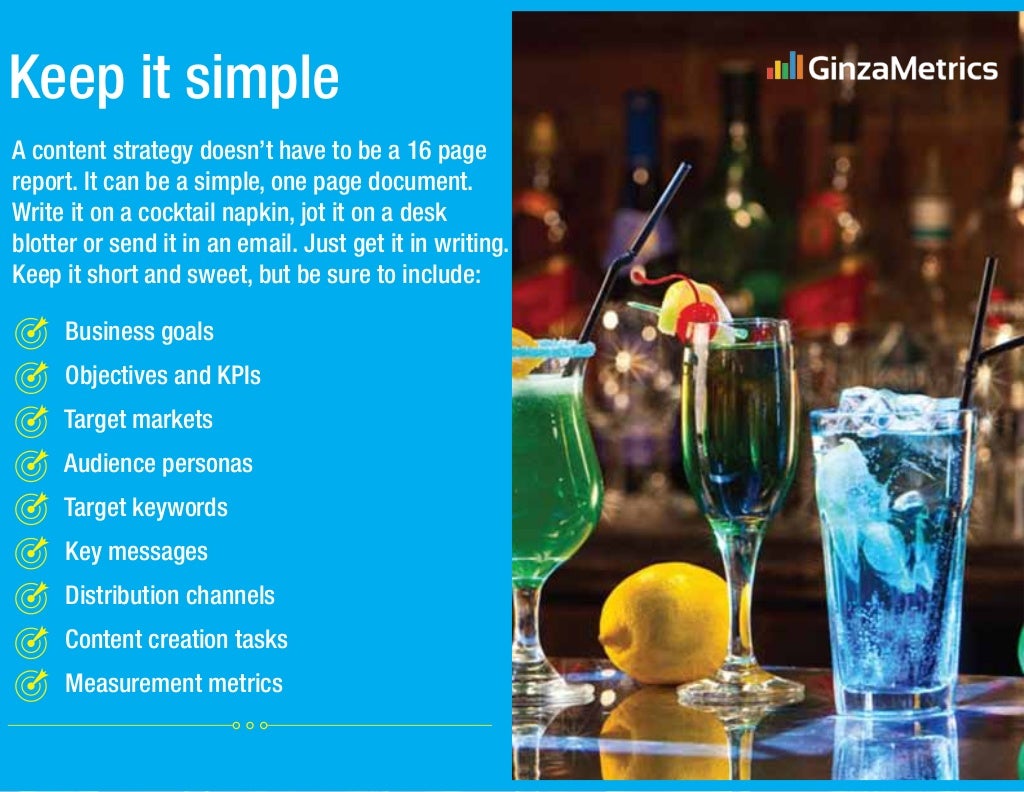 Content Marketing Strategy on a Cocktail Napkin
