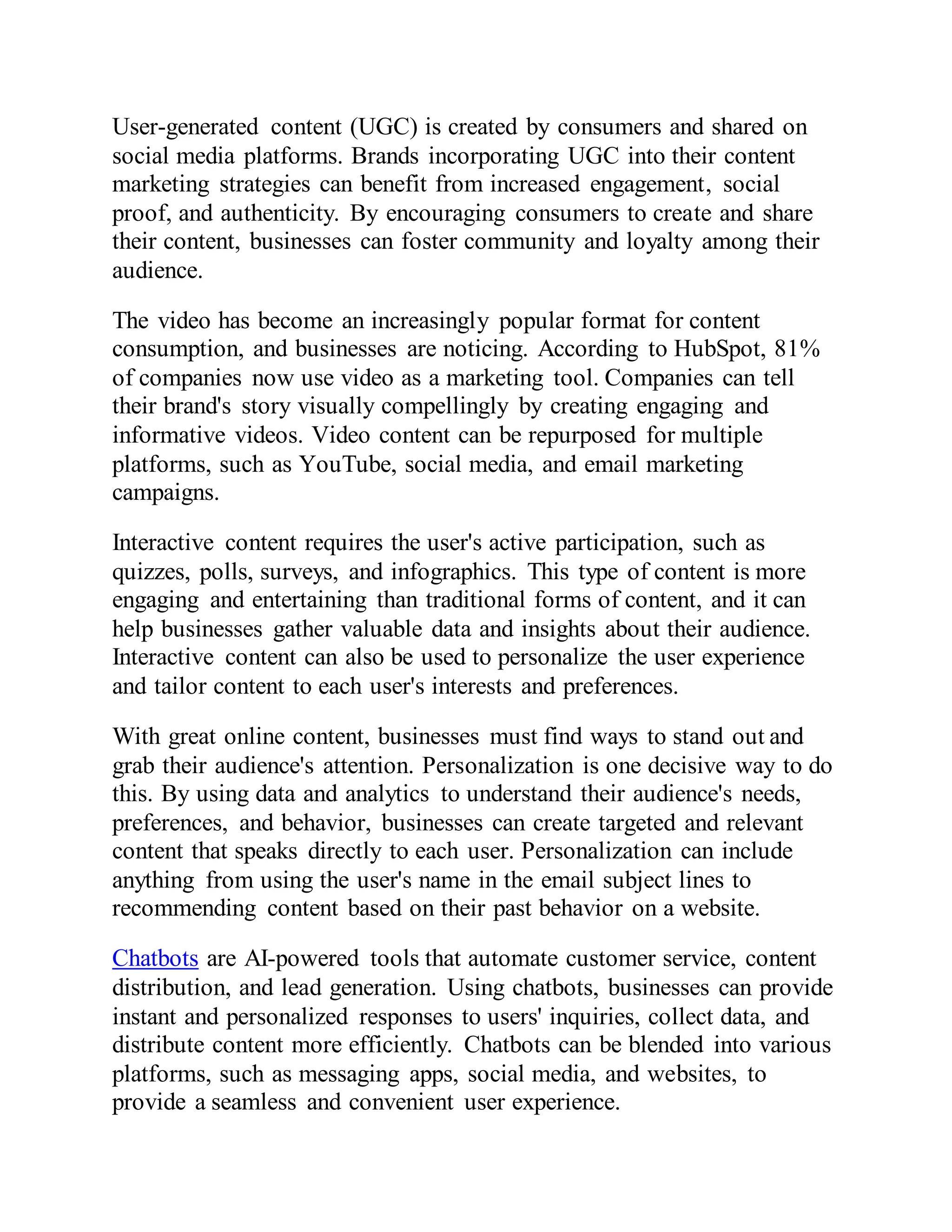 Content Marketing Trends – Rise of Interactive Content Formats | PDF ...