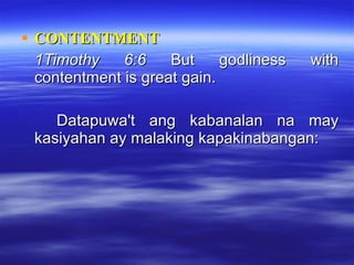 Contentment N Thankfulness | PPT