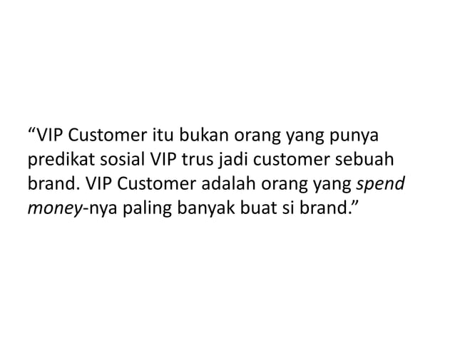 Apa Itu VIP Customer | PDF