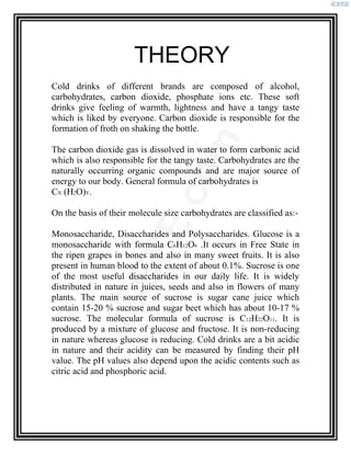 Content of cold drink | PDF