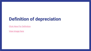 depreciation Lesson | PPT