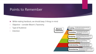 General Principles to Make Handouts | PPTX