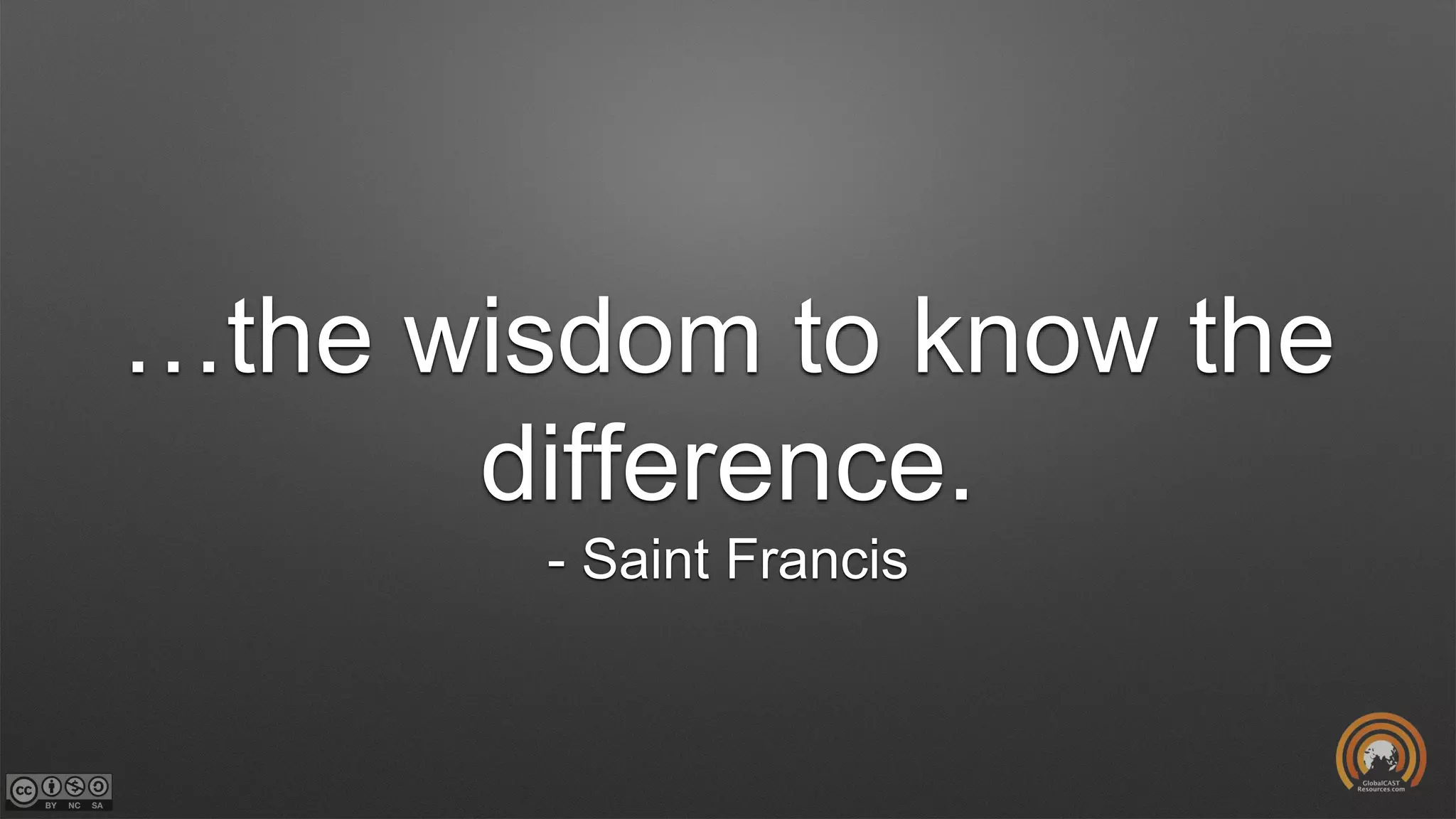 We need to learn when to be content and when to contend. | PPT