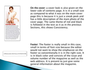 Magazine Contents page textual analysis media studies | PPTX