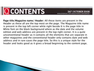 Magazine Contents Page Example