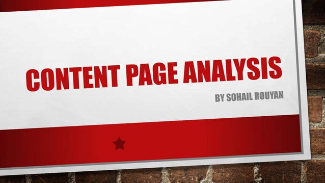 Content page analysis | PPTX
