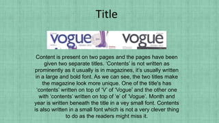 Content page analysis | PPTX | Style & Fashion