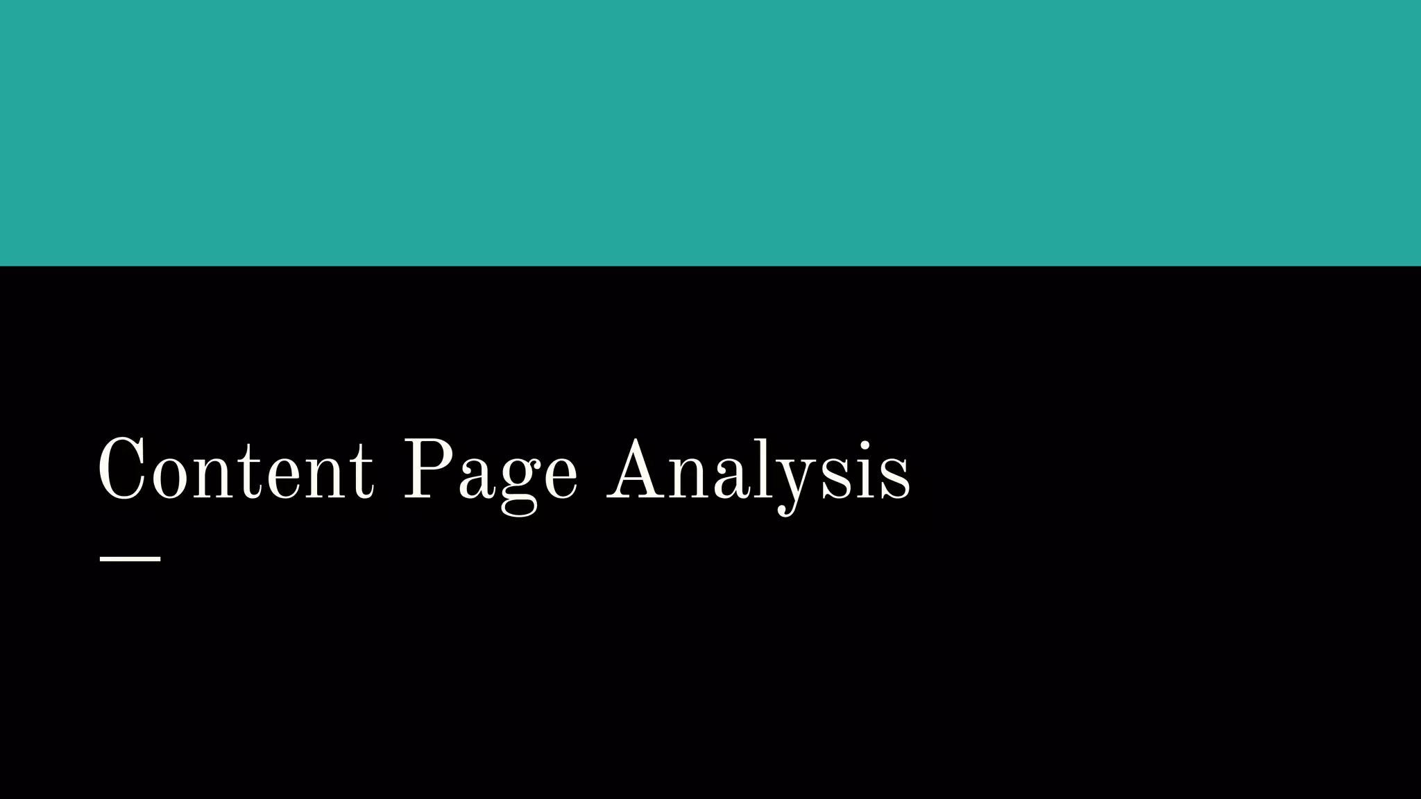 Content Page Analysis | PPT