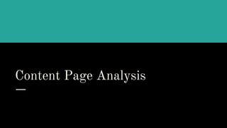 Content Page Analysis | PPT