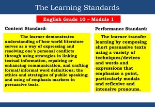 Content,performance standard | PPT