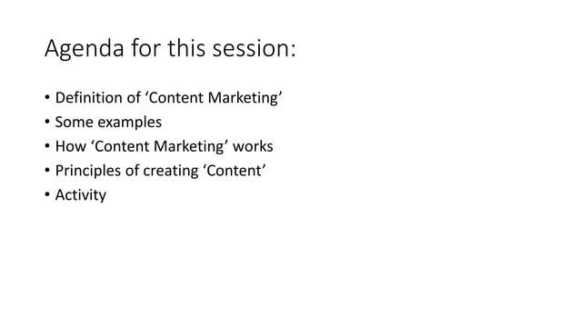 An Introduction to Content Marketing | PPTX
