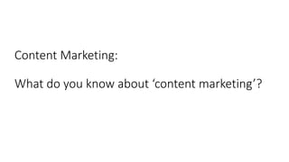 An Introduction to Content Marketing | PPTX