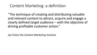 An Introduction to Content Marketing | PPTX