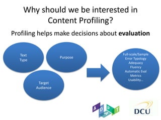 Content Profiling - Sharon O'Brien (DCU) | PPTX