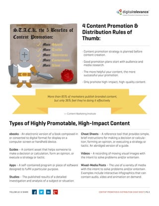 Content Promo Cheatsheet by Digital Relevance | PDF | Desktop ...