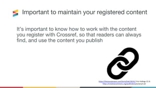 Crossref LIVE Indonesia: Content Registration at Crossref, CRLIVE-ID 14 ...