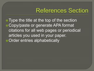 Content required in the research project paper | PPTX