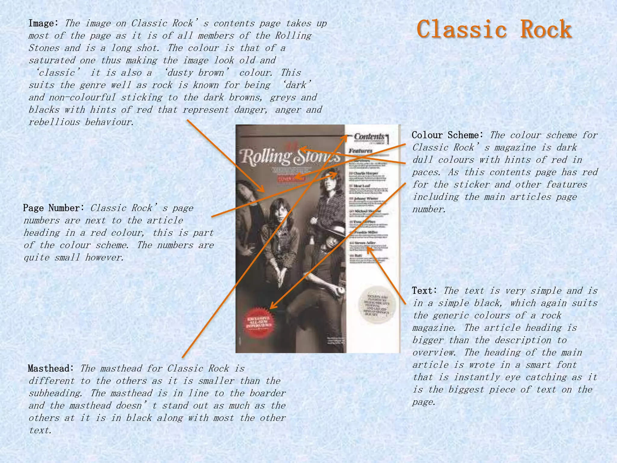 Music Magazine Contents Page Analysis | PPTX