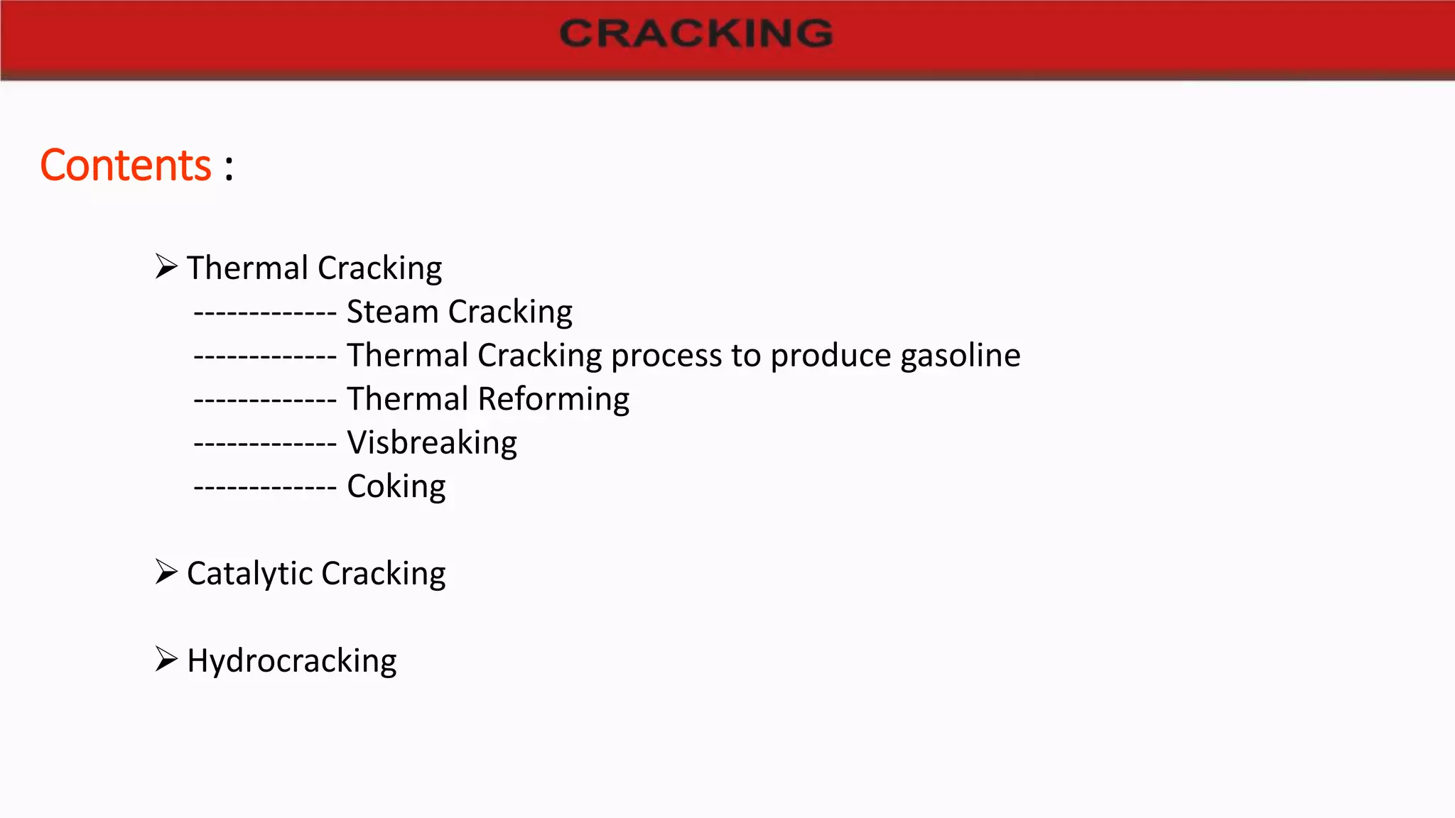Cracking process | PPTX