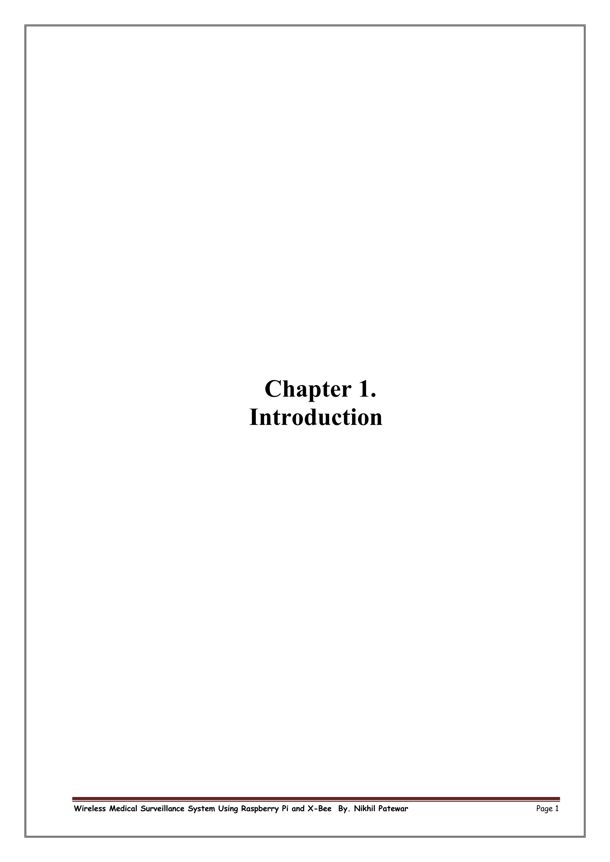 Wireless Medical Surveillance System Using Raspberry Pi and X-Bee By ...