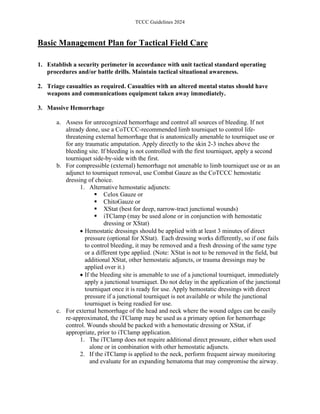 Contenidos TCCC actualizacion 2024. Medicina de combate | PDF