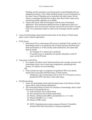Contenidos TCCC actualizacion 2024. Medicina de combate | PDF