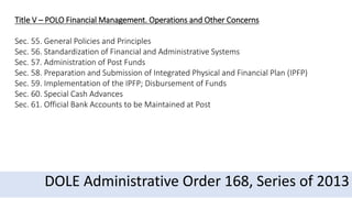 DOLE Administrative Order 168, series of 2013 | PPTX