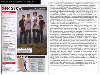 Analysis of Contents Pages | PPT