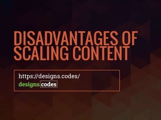 Disadvantages Of Scaling Content: A Slideshow | PPTX | Marketing and ...