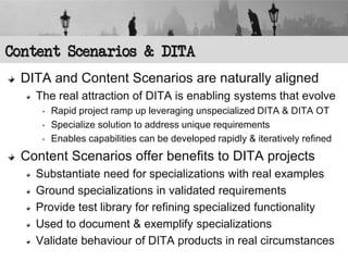 Implementing DITA Solutions using Content Scenarios | PPT