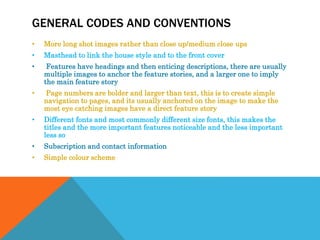 Contents Codes and Conventions Research - AS Media Studies | PPT