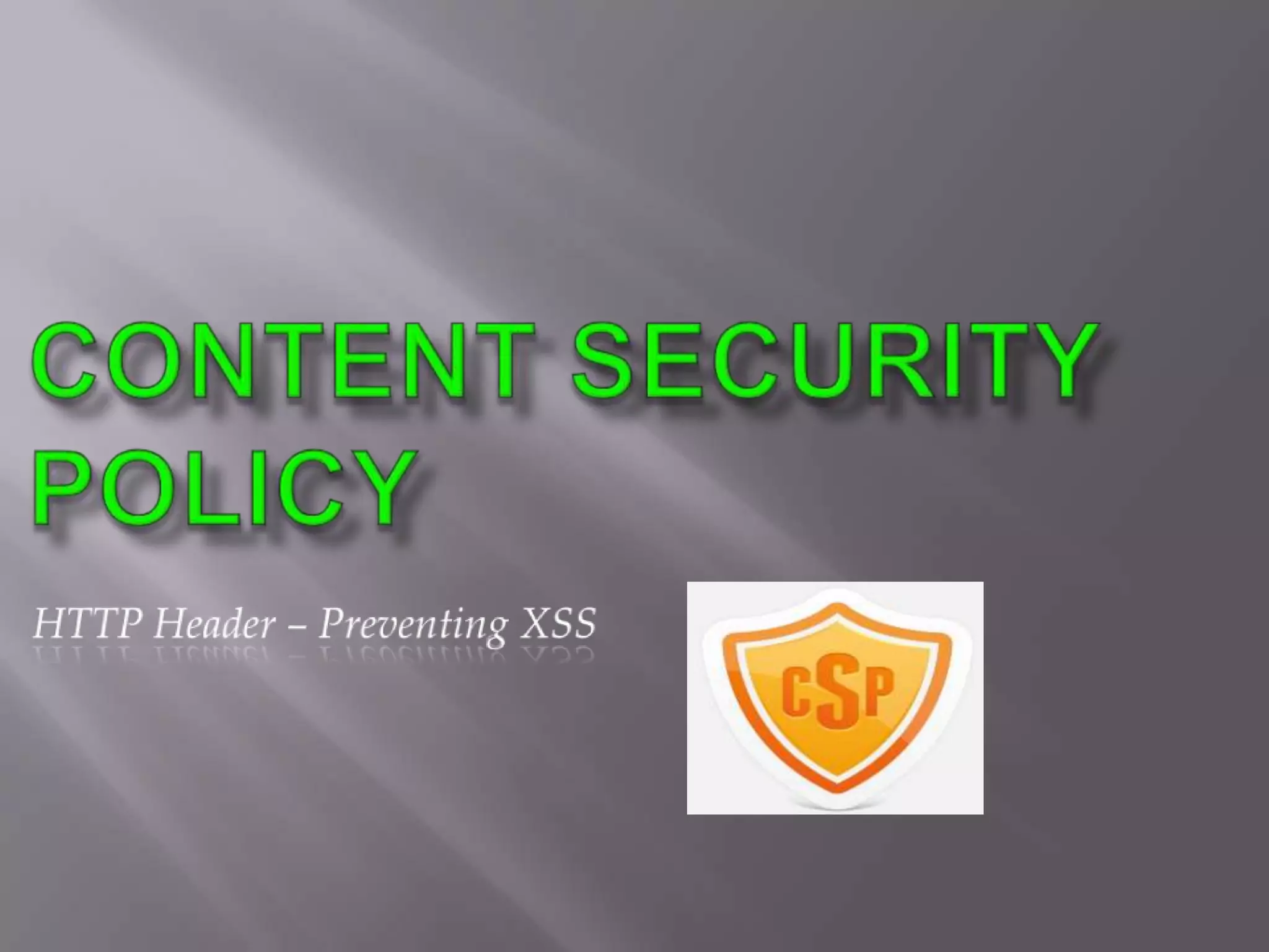 Content security policy | PPT