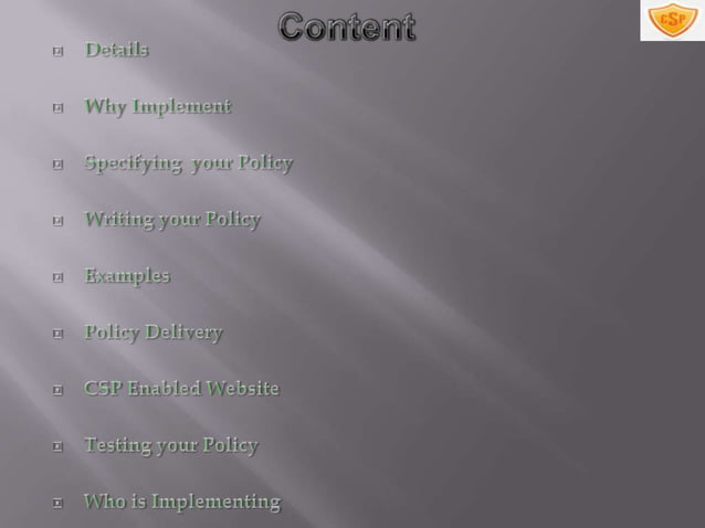 Content security policy | PPT