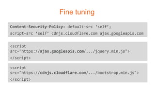 Content Security Policy - The application security Swiss Army Knife | PPTX