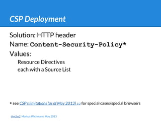W3C Content Security Policy | PPT