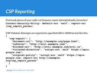 W3C Content Security Policy | PPT