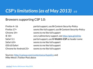 W3C Content Security Policy | PPT