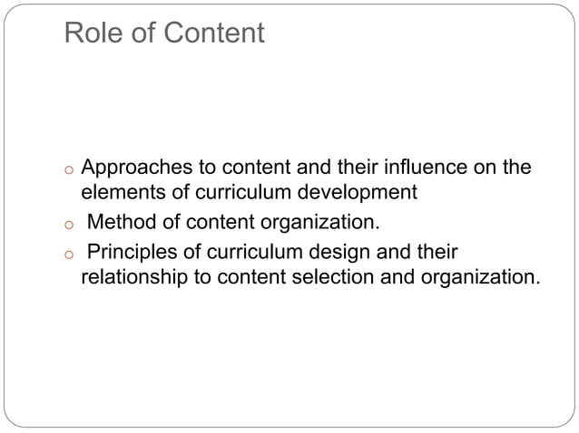 Content selection | PPT