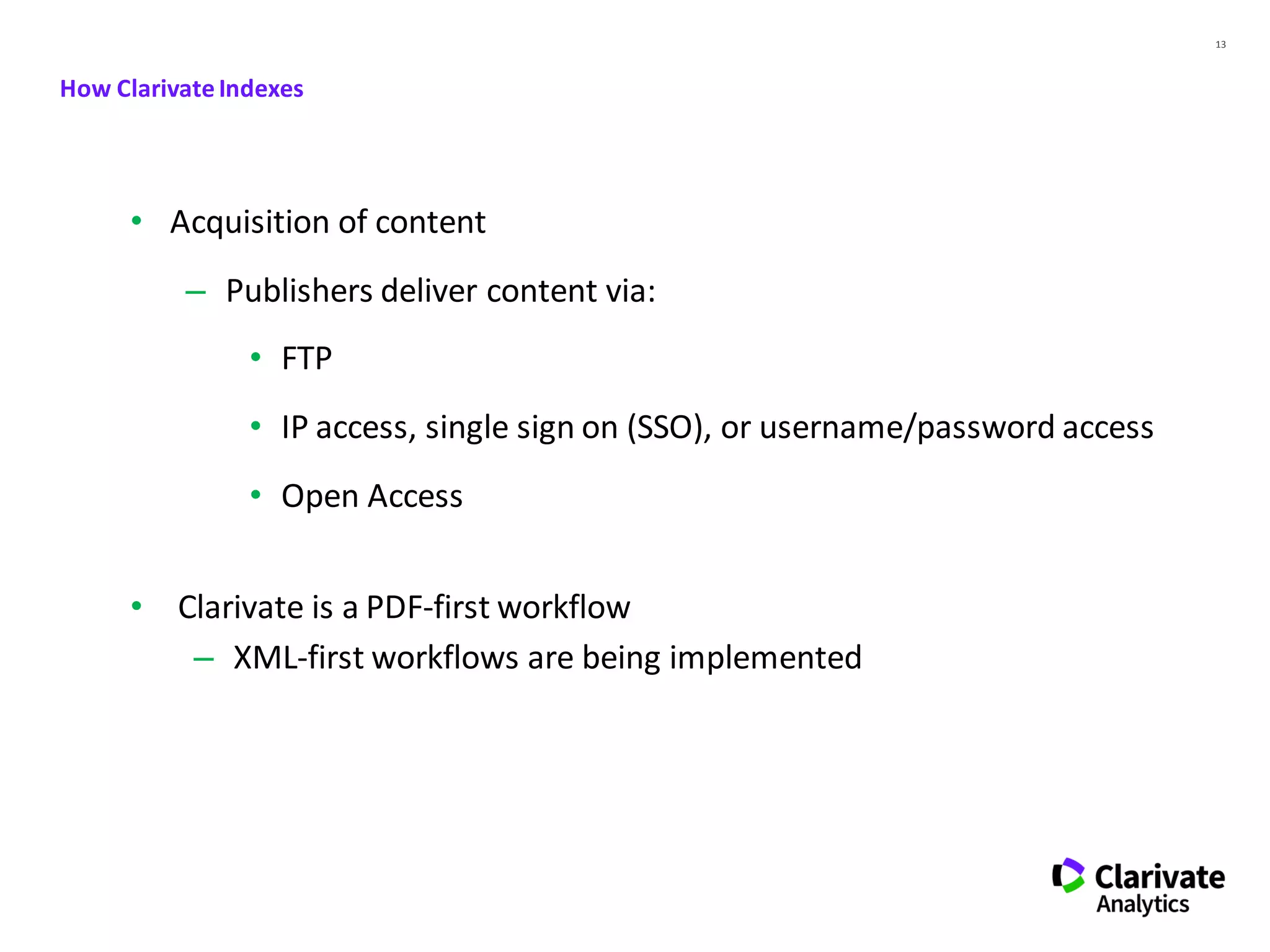 Clarivate Analytics Content Selection Process | PDF