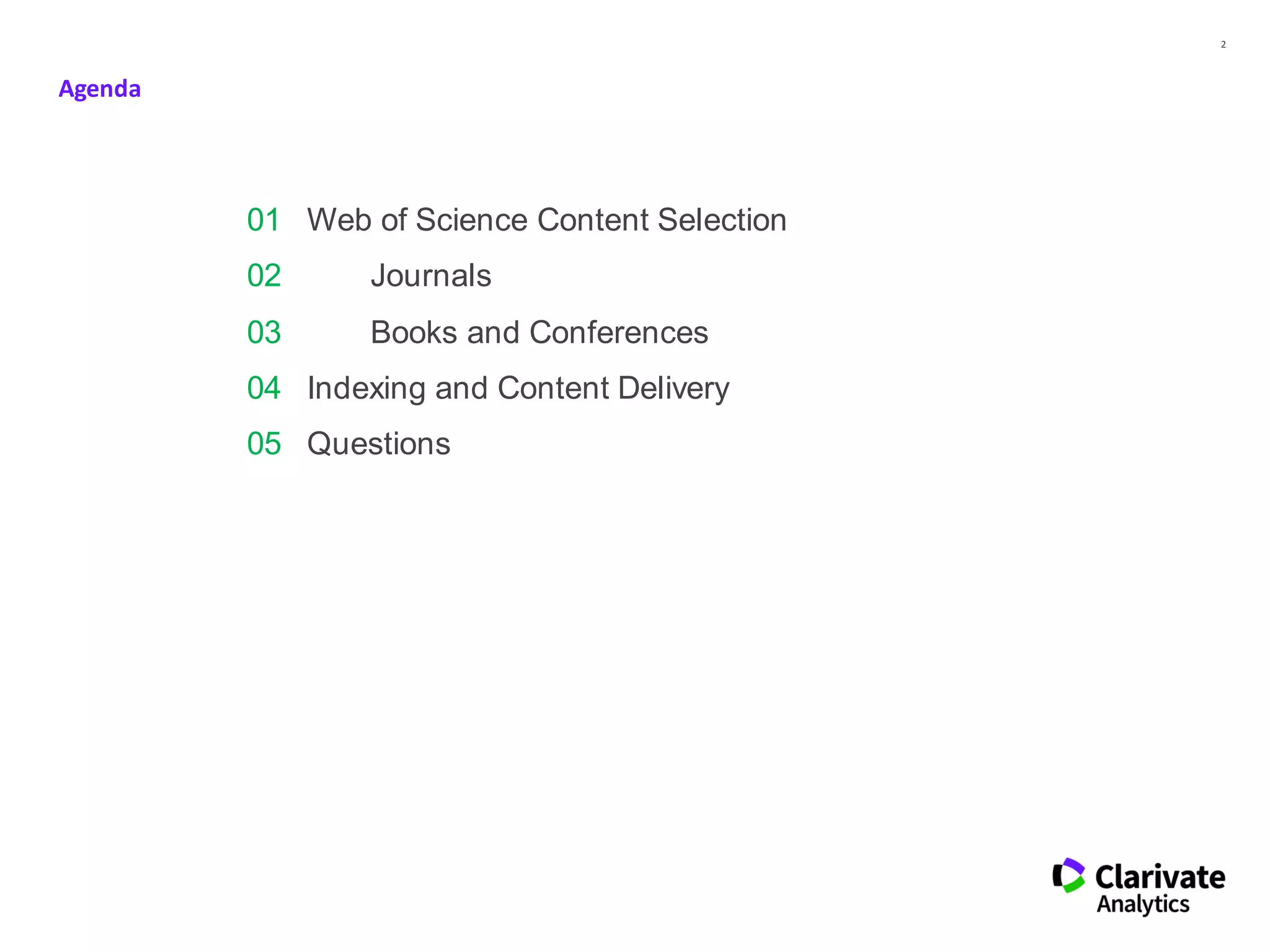 Clarivate Analytics Content Selection Process | PDF