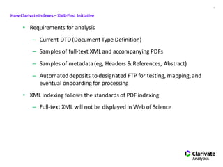 Clarivate Analytics Content Selection Process | PDF