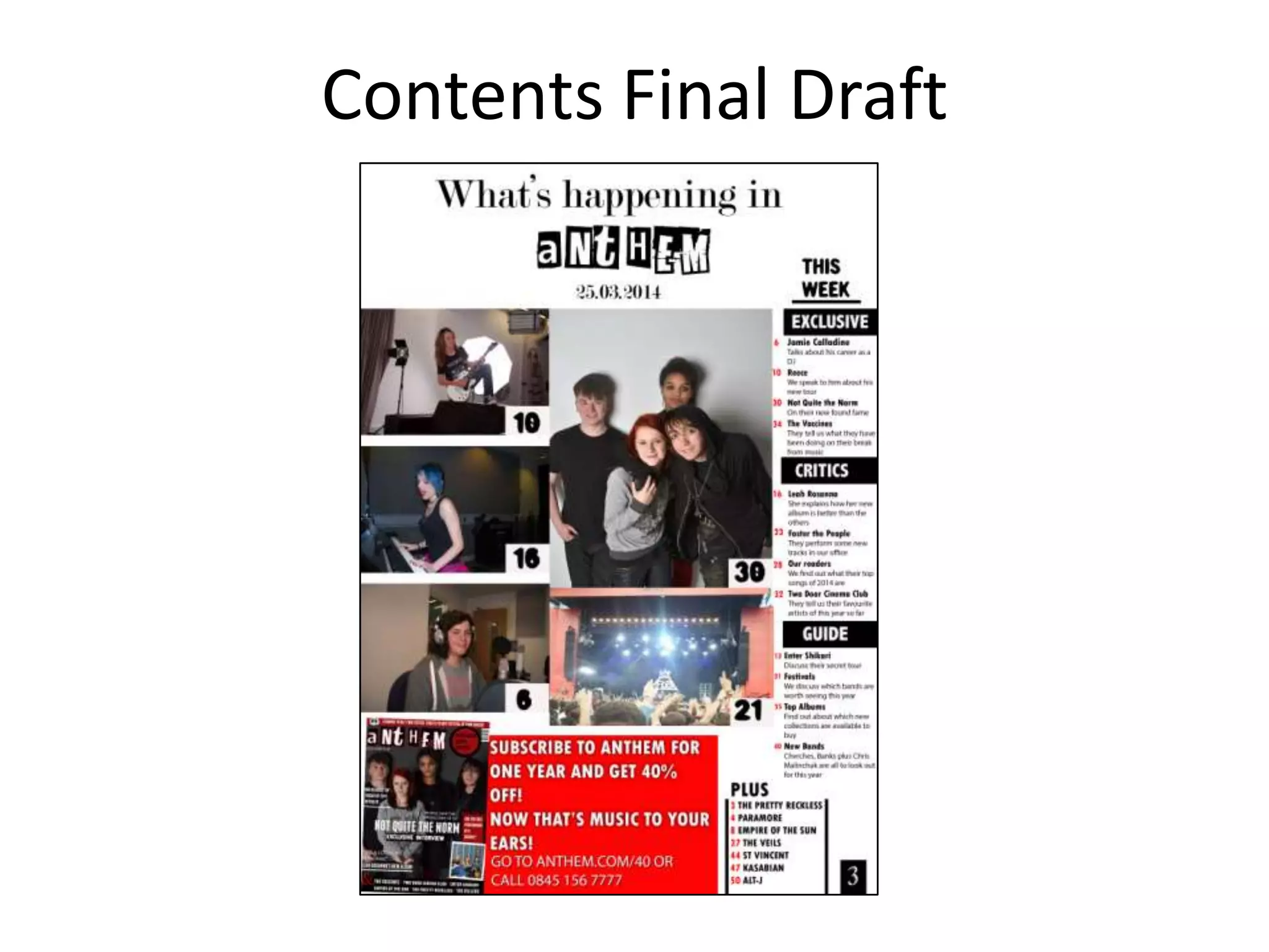 Editing Contents final draft | PPT