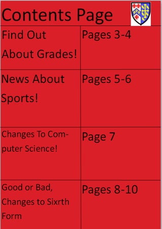 Flat Plan of Contents Page | DOCX